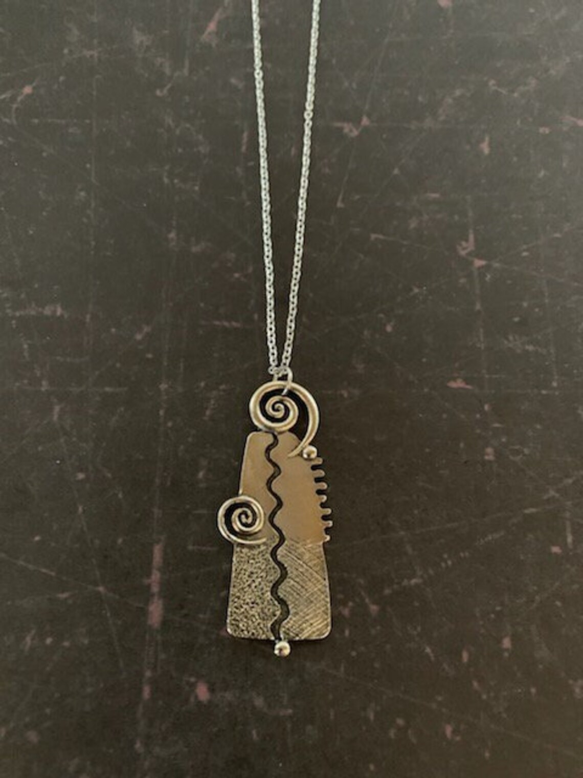 Metal Spiral Necklace Silver Spiral Necklace Silver Spiral - Etsy