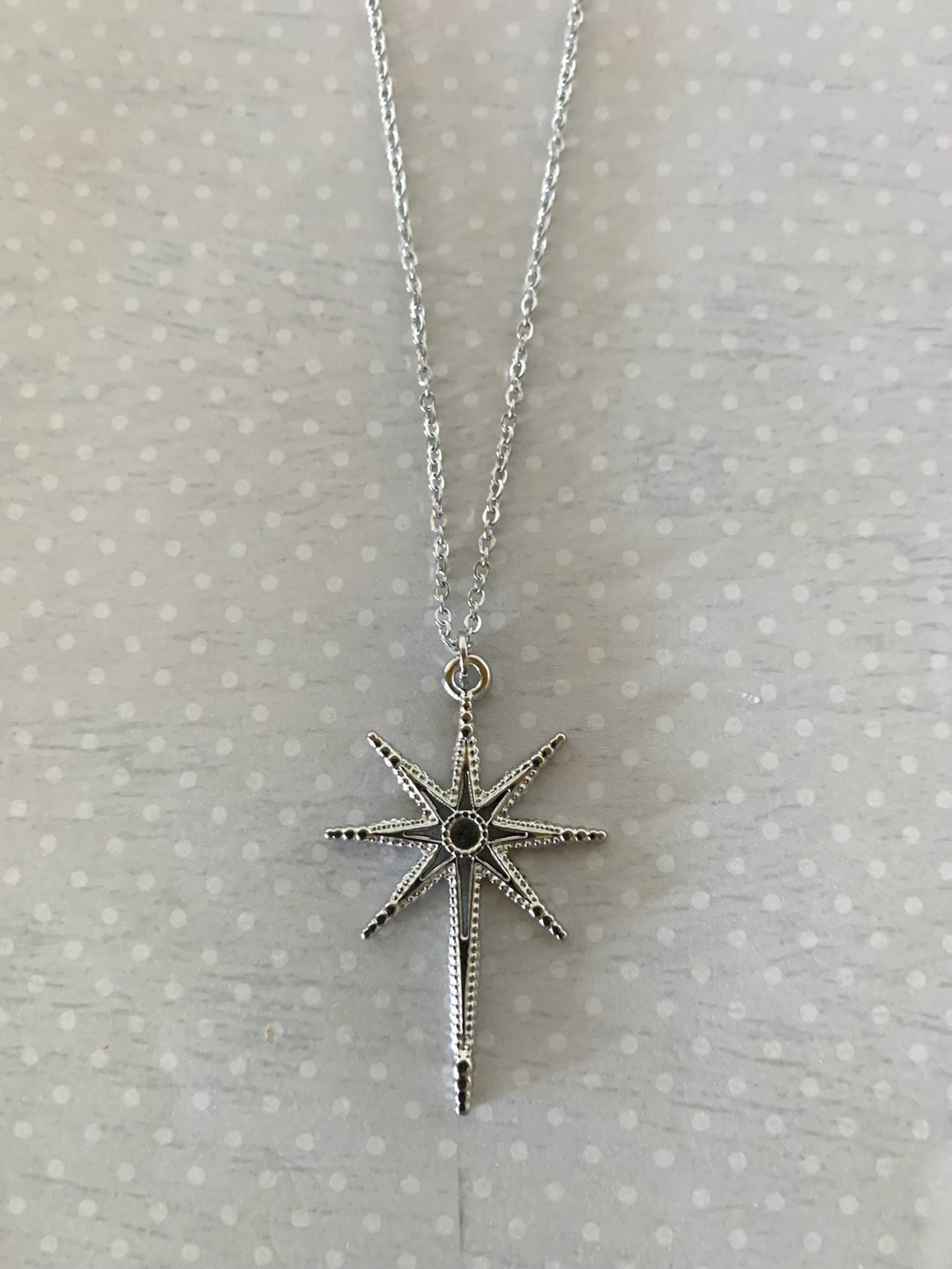 8 Point Star Necklace, Star Necklace, Star Necklace Silver, Silver Star ...