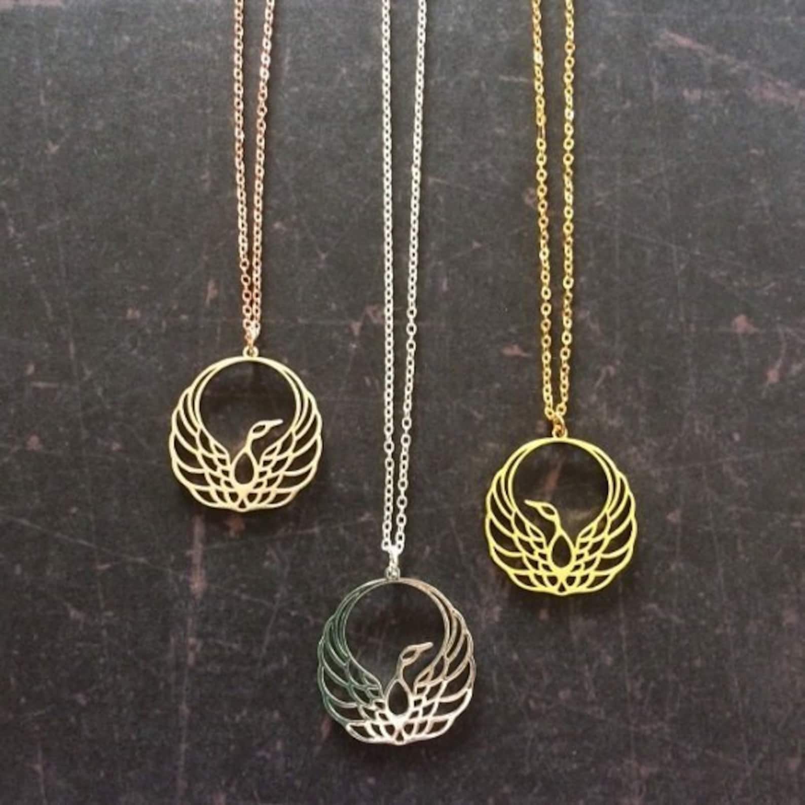 Phoenix Necklace Phoenix Jewelry Gold Phoenix Necklace - Etsy