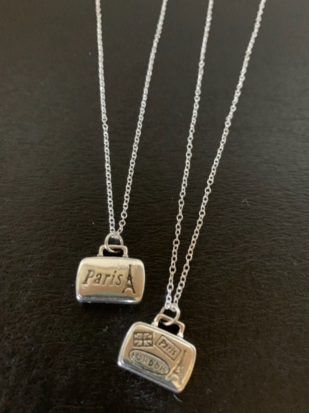 1 Paris Luggage Necklace, Paris Necklace, Paris Jewelry, Paris Pendant ...