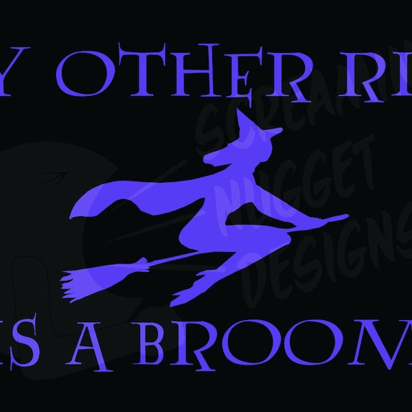 My Other Ride Is A Broom Decal - Etsy