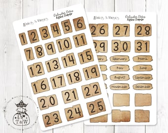 This Week Calendar Dates Days of the Week Dates Stickers | Etsy