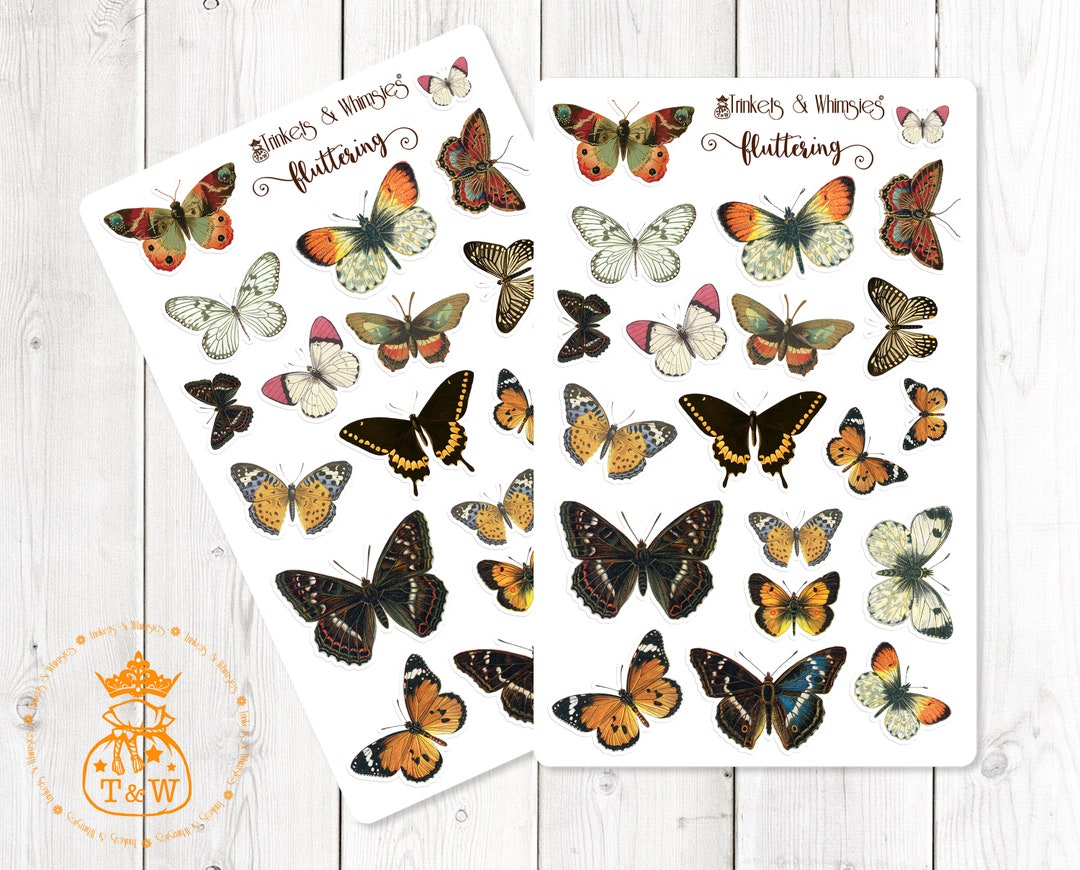 Fluttering Butterfly Planner Stickers | Butterflies Planner Stickers - Etsy
