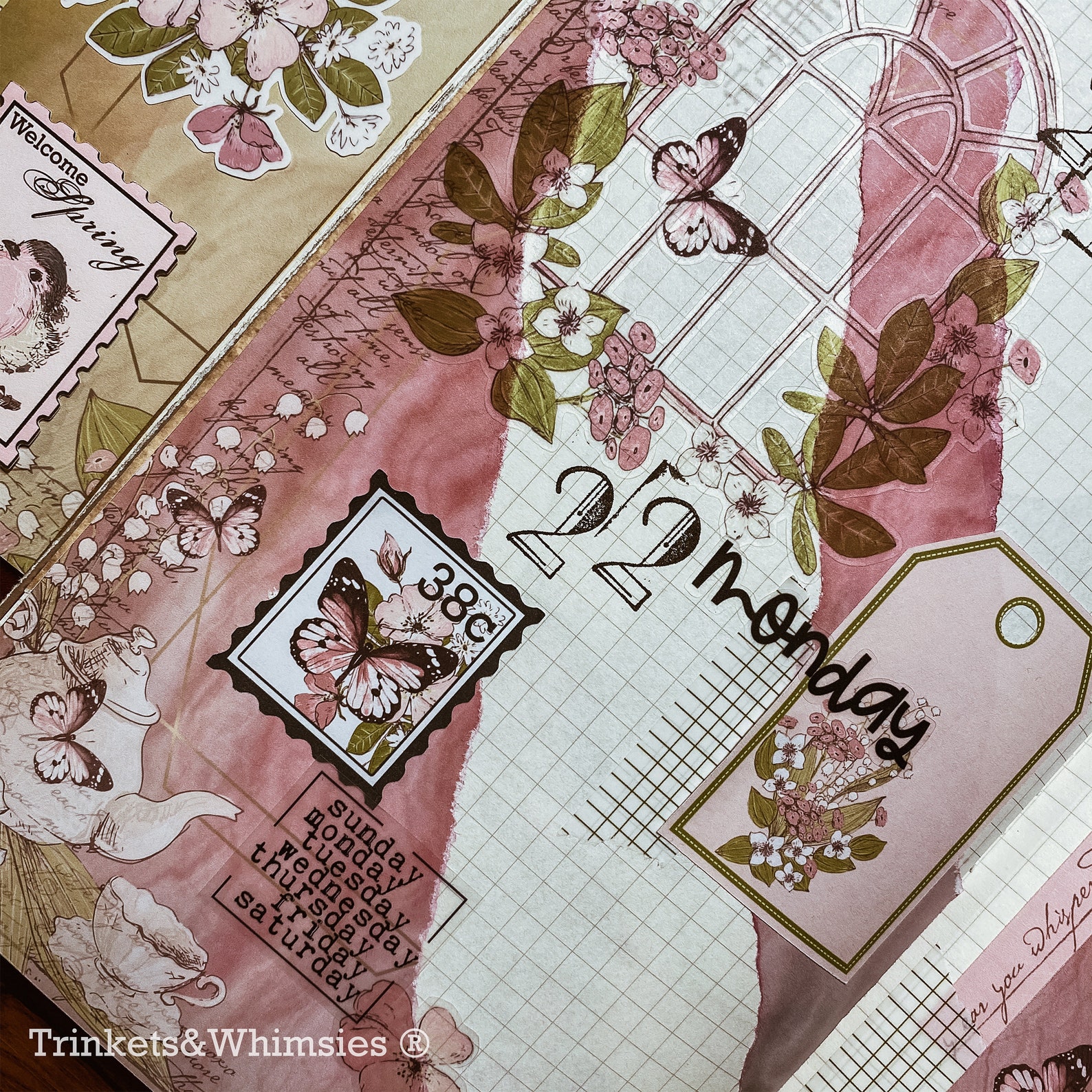 Spring-kissed Journal Stickers Springtime Stickers Journal | Etsy