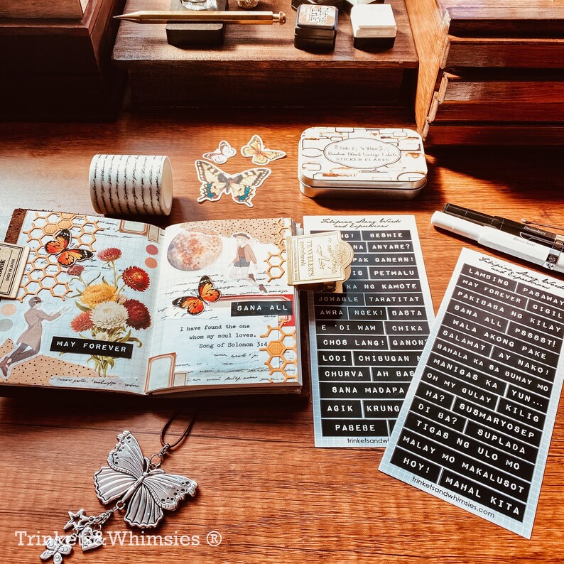 Filipino Expressions and Slang Words Stickers | Word Stickers Black ...