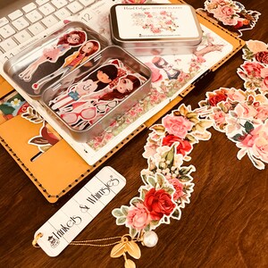 A Bunch of Roses Sticker Flakes in a Tin Can | Roses Die Cut Stickers ...