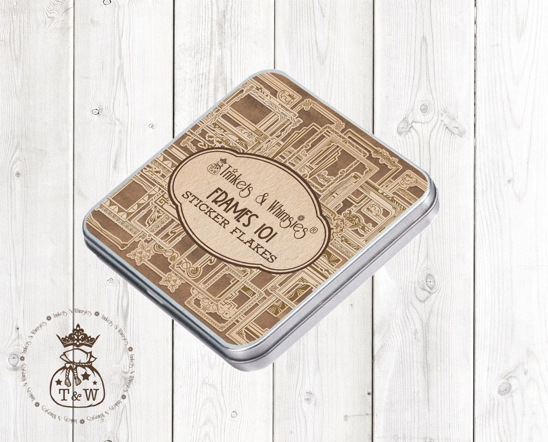 Frames Sticker Flakes in a Tin Can | Photo Border | Classic Frames in a ...