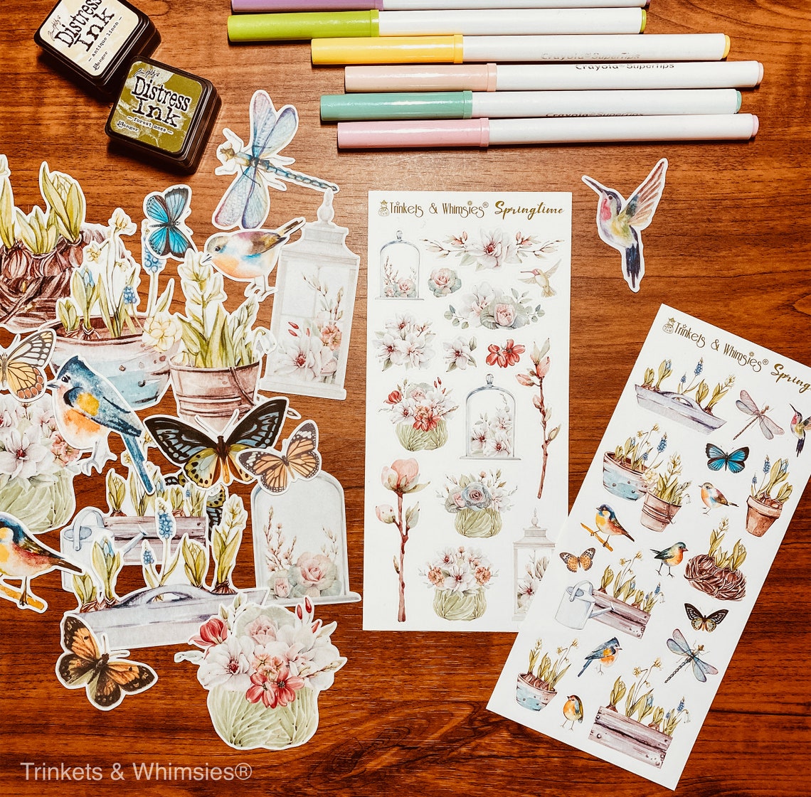 Springtime Sticker Flakes in a Tin Can | Spring Garden Sticker Flakes ...