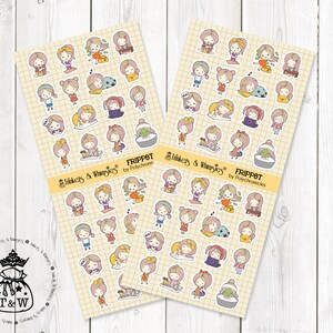 Frippet Daily Activity Stickers | Chibi Planner Stickers | TO Do's ...