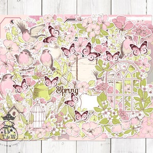 Spring-kissed Journal Stickers | Springtime Stickers | Journal Ephemera ...