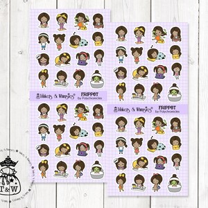 Frippet Daily Activity Stickers | Chibi Planner Stickers | TO Do's ...