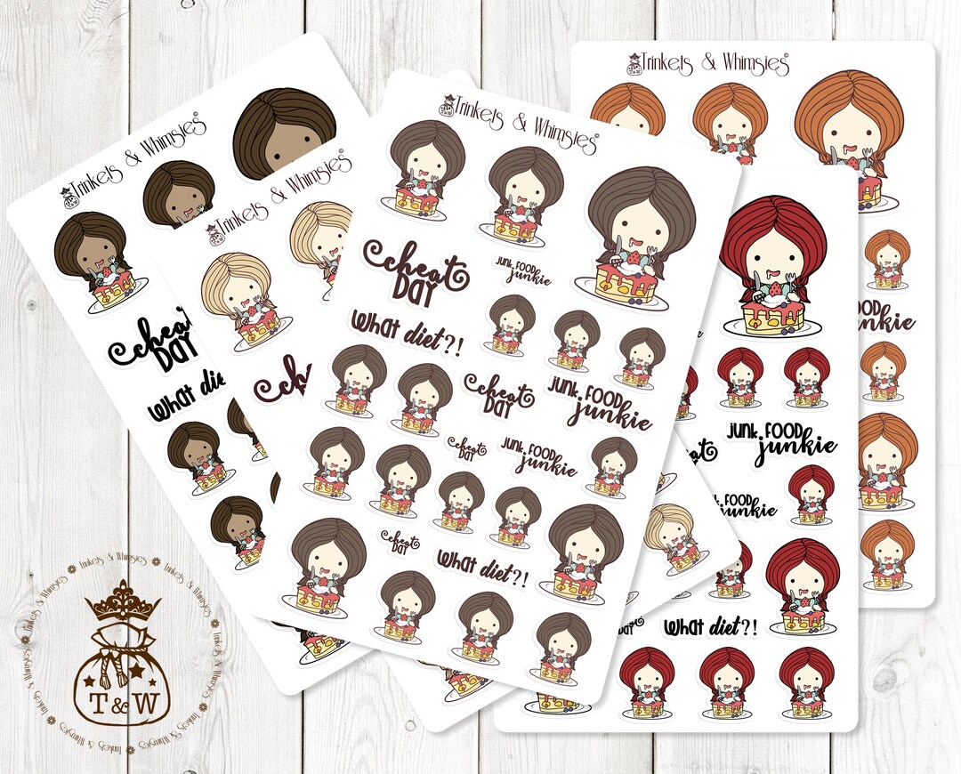 Frippet Cheat Day Stickers | Treat Day | What Diet | No Diet Day ...