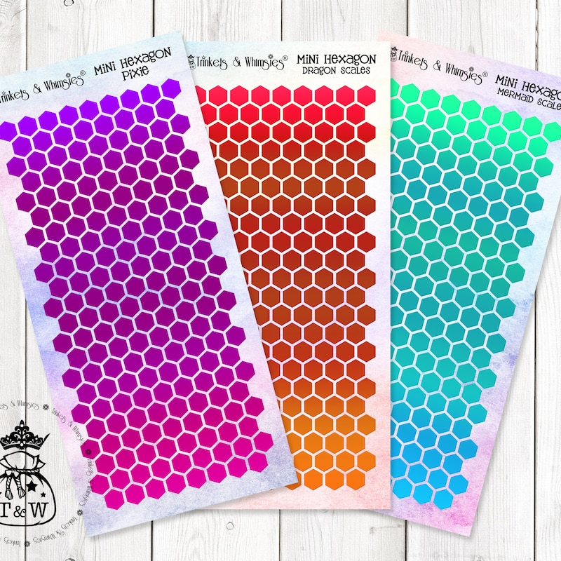 Hexagon Stickers - Etsy