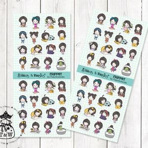 Frippet Daily Activity Stickers | Chibi Planner Stickers | TO Do's ...