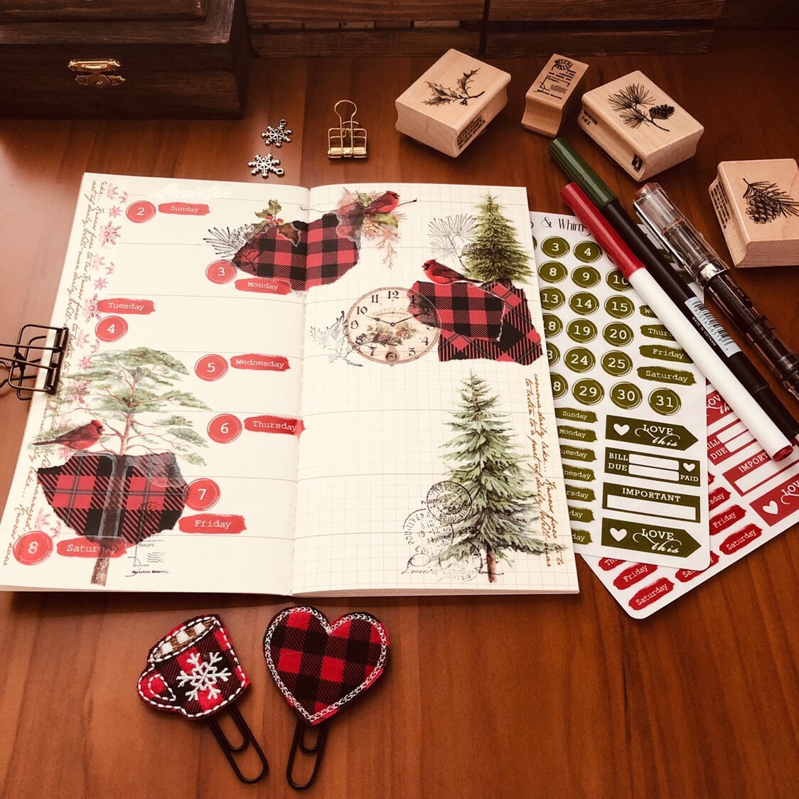 This Week Calendar Dates Days of the Week Dates Stickers | Etsy