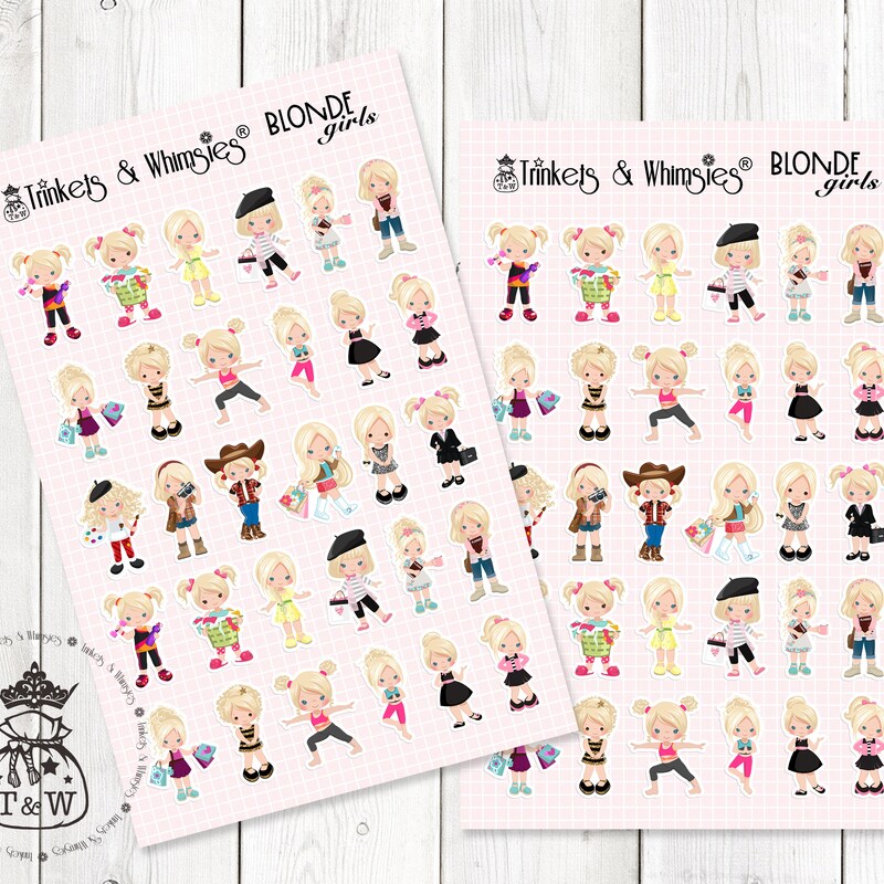 Cute Girl Stickers - Etsy