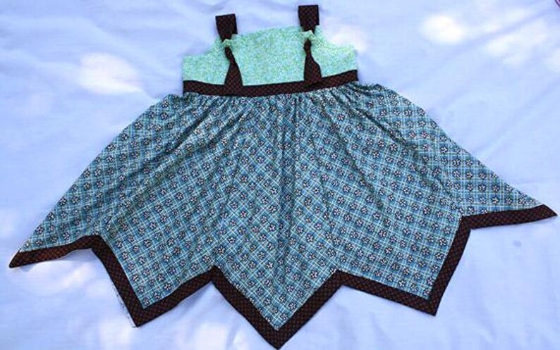 Girls Handkerchief Style Dress with Knot Straps | Etsy