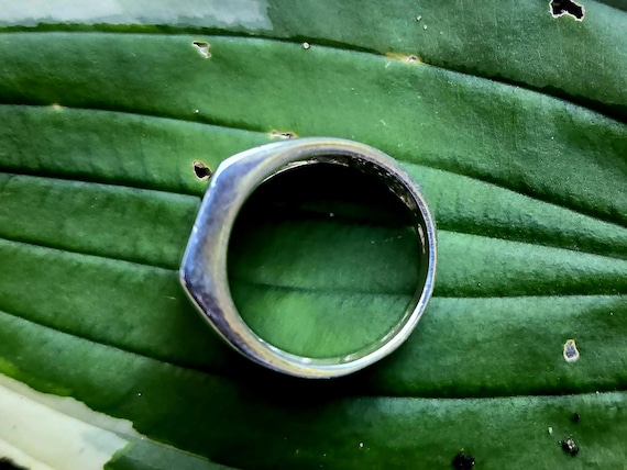 Vintage DAC Sterling Silver Chunky Ring - Gem