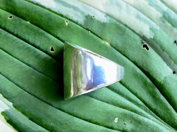 Vintage DAC Sterling Silver Chunky Ring - Gem