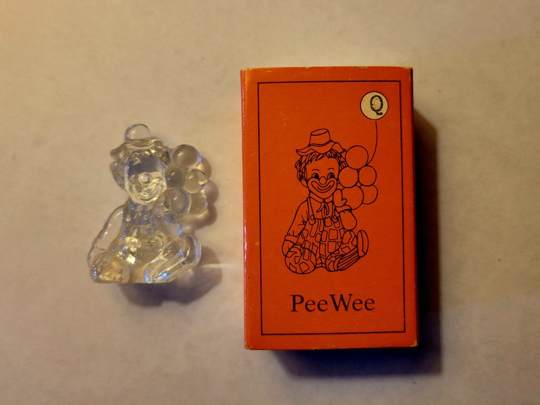 Vintage Mosser Glass Pee Wee q Clown - Etsy