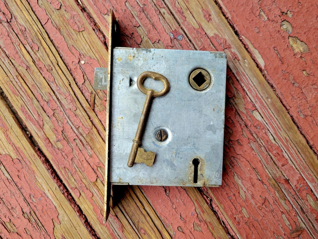 Vintage Mortise Lock W Skeleton Key - Etsy