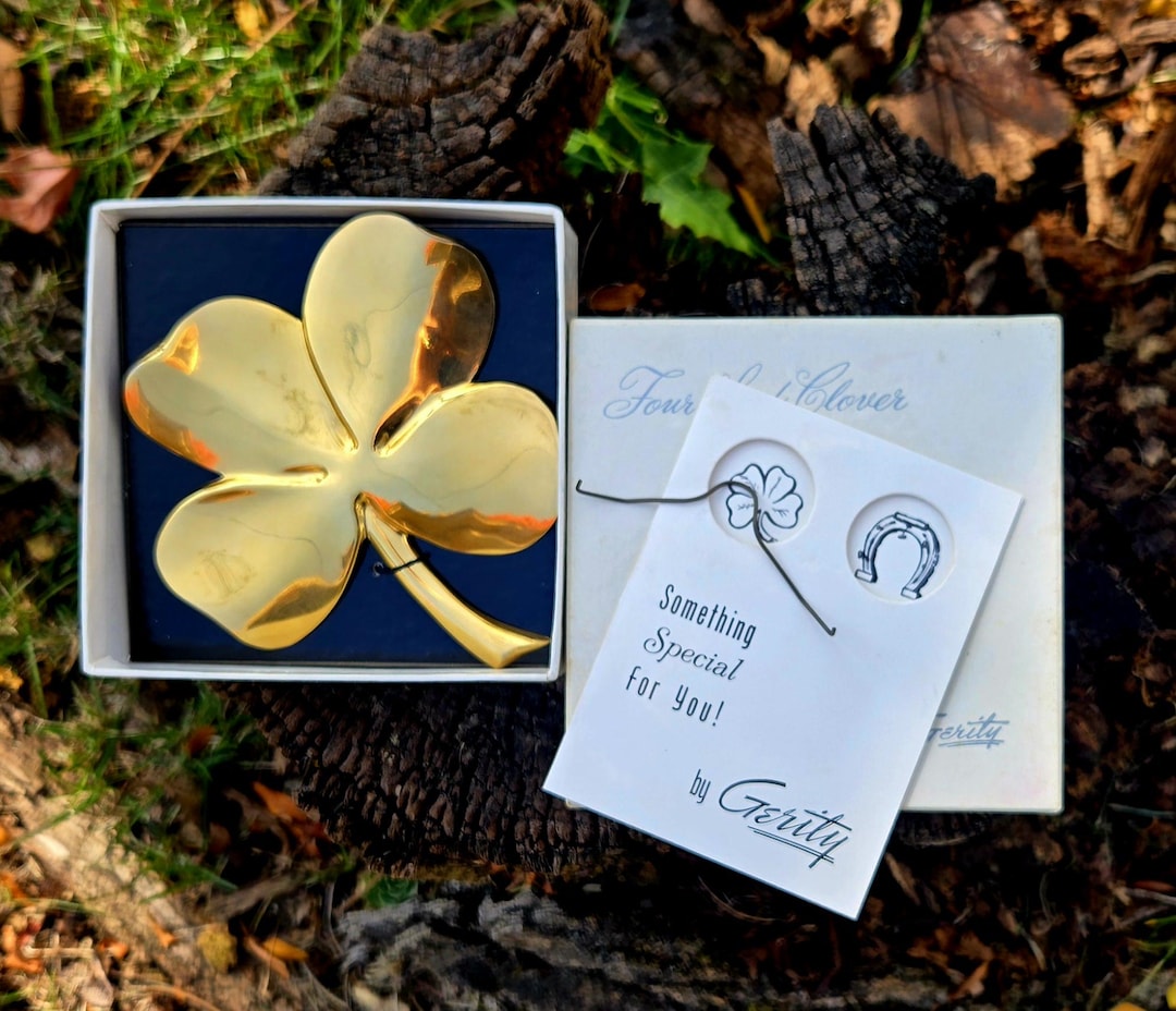 Vintage Gerity 24K Gold Plate Four Leaf Clover Wall Decor - Etsy