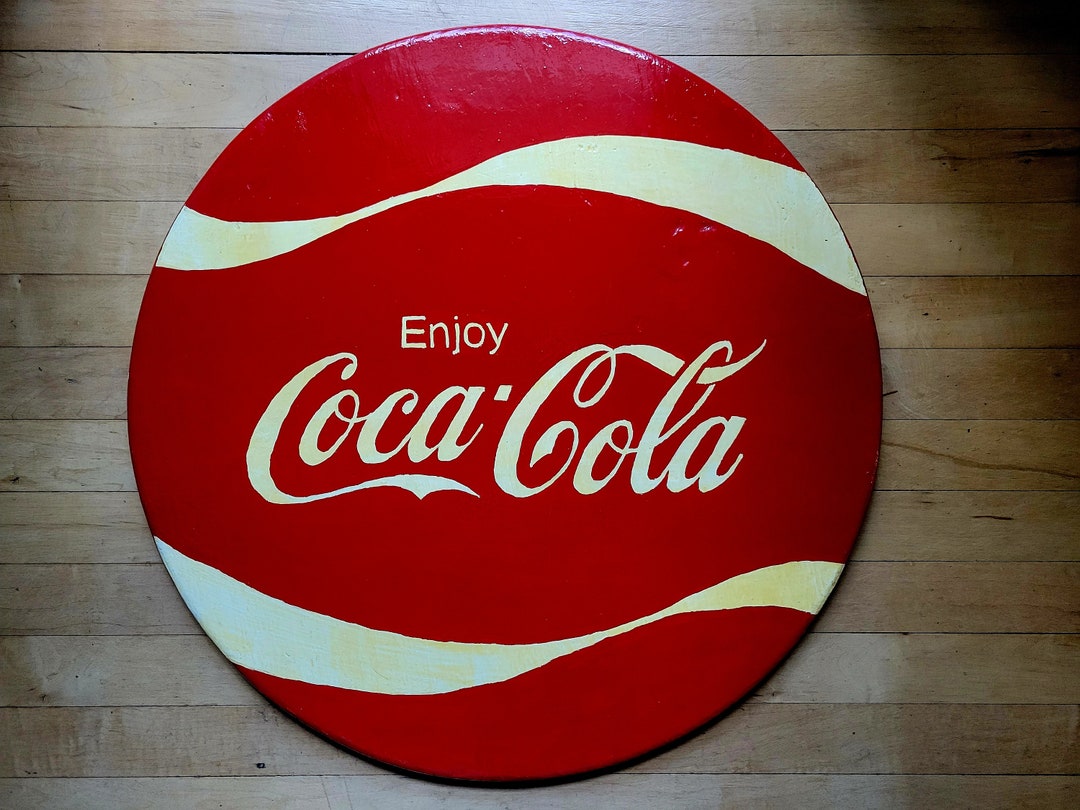 Vintage 23.25" Coca Cola Wood Table Top - Etsy