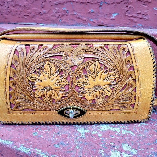 Tooled Leather Purse - Etsy