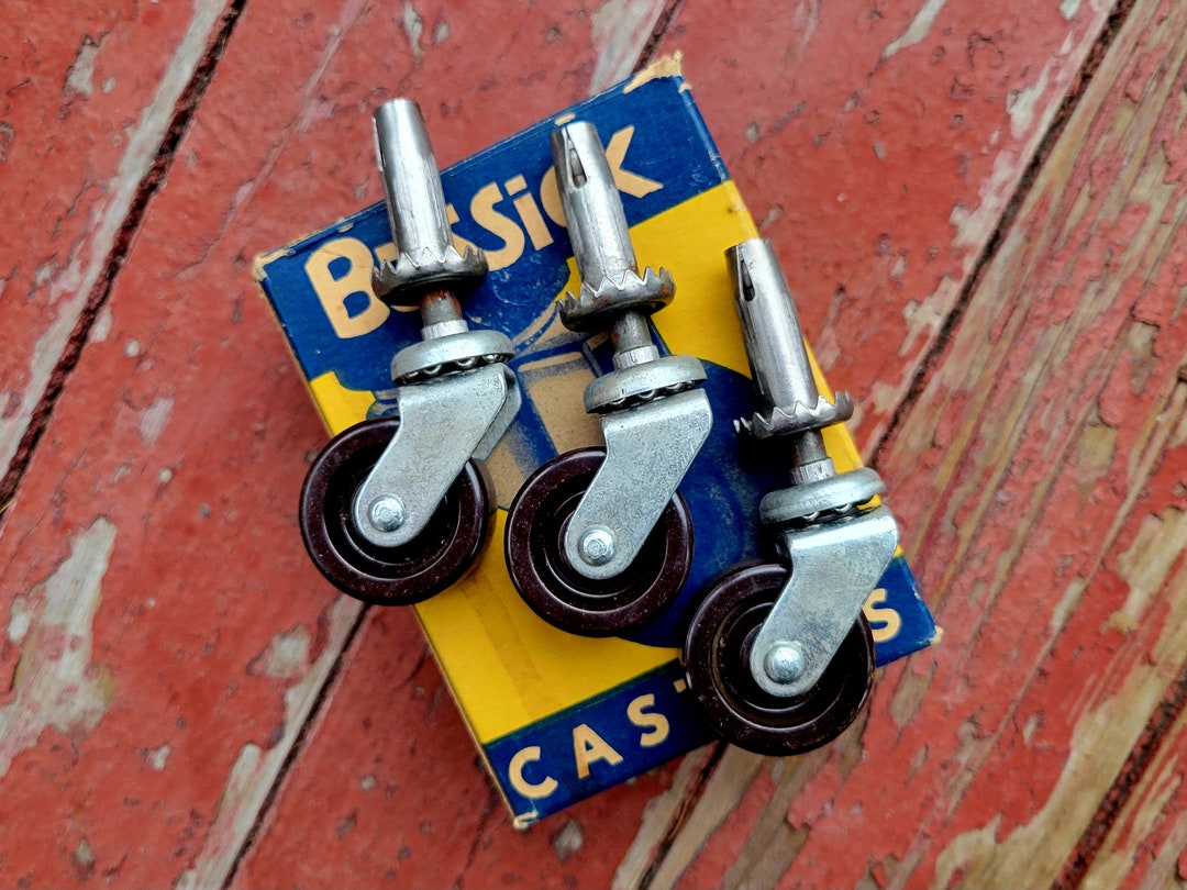 3 Vintage Bassick Swiveling Casters With Original Box - Etsy