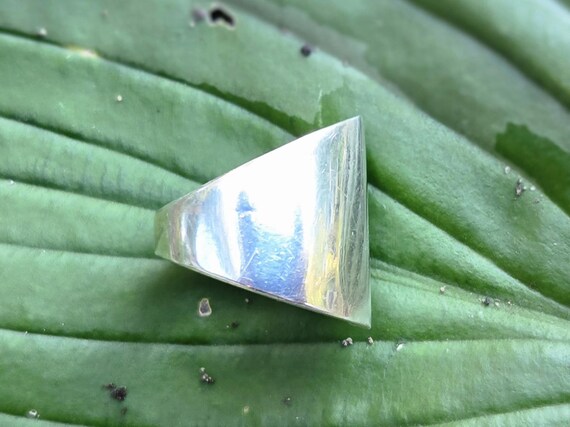 Vintage DAC Sterling Silver Chunky Ring - Gem