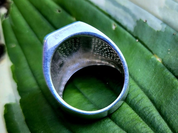 Vintage DAC Sterling Silver Chunky Ring - Gem