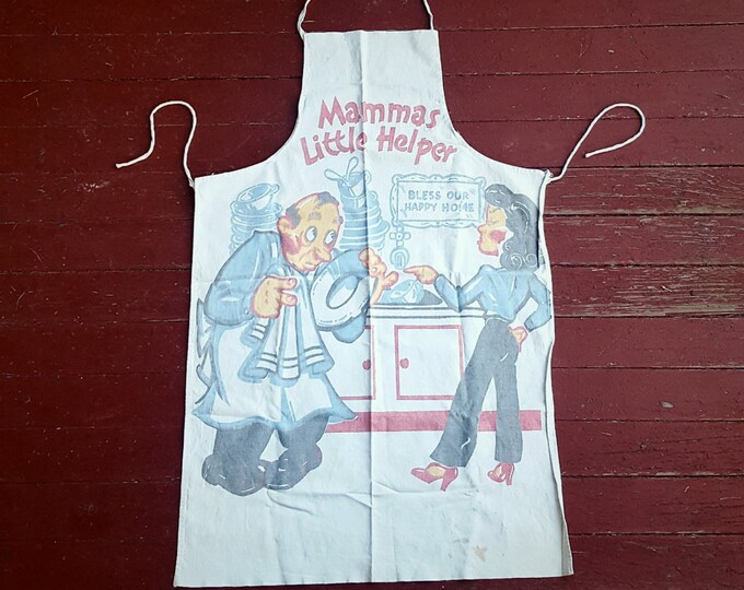 Vintage mamma's Little Helper Kitchen Apron - Etsy