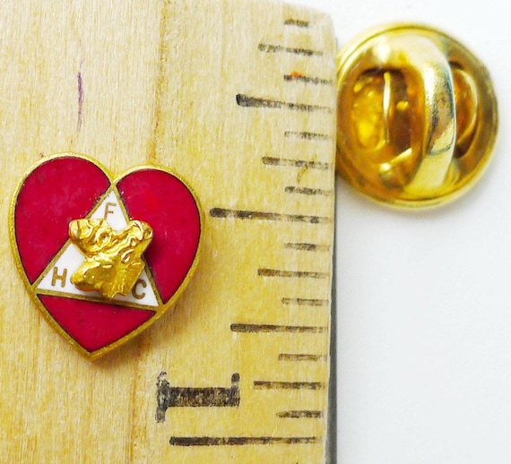 Loyal Order Moose HFC Hope Faith Charity Heart Enamel… - Gem