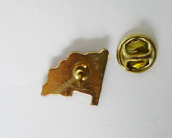 American Flag Enamel Lapel Pin Vintage Patriotic Jewe… - Gem