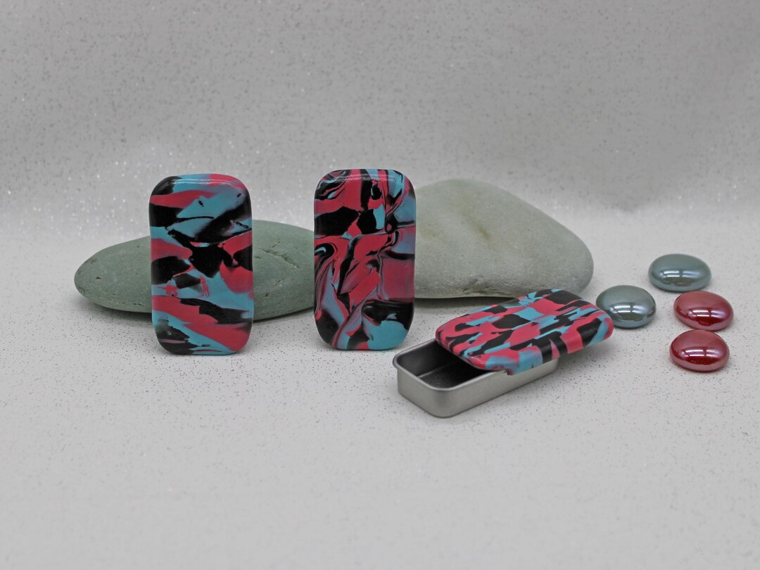 Sliding Pill or Stash Box "black Blue Hot Pink Blend" - Etsy