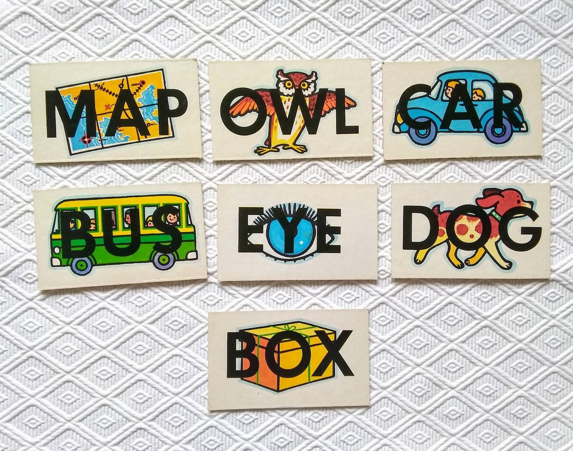 Vintage Flashcard You Pick ONE Heavy Cardboard Set 3 - Etsy