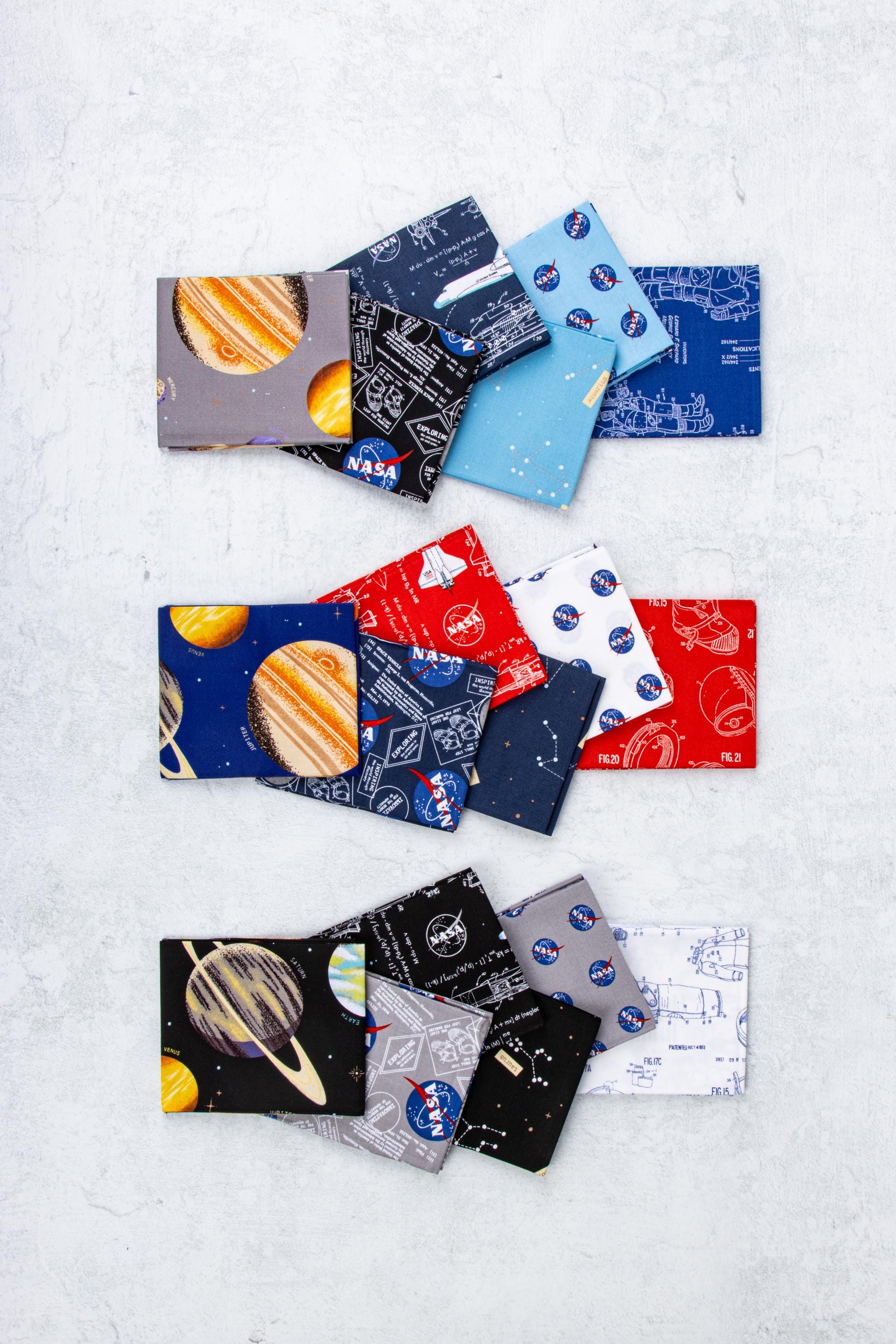 Outer Space by NASA Fat Quarter Bundle - 18 Pieces - 100% Cotton - Etsy