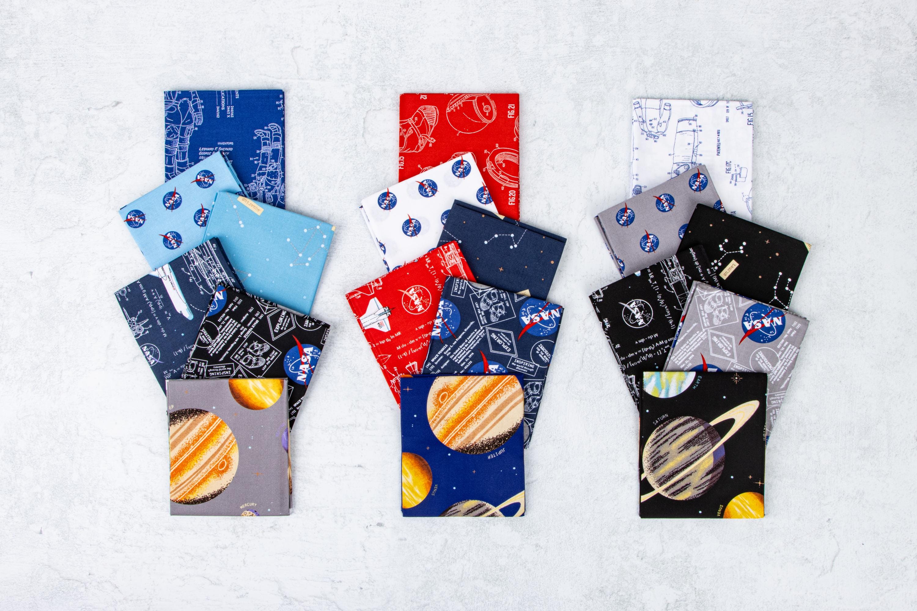 Outer Space by NASA Fat Quarter Bundle - 18 Pieces - 100% Cotton - Etsy