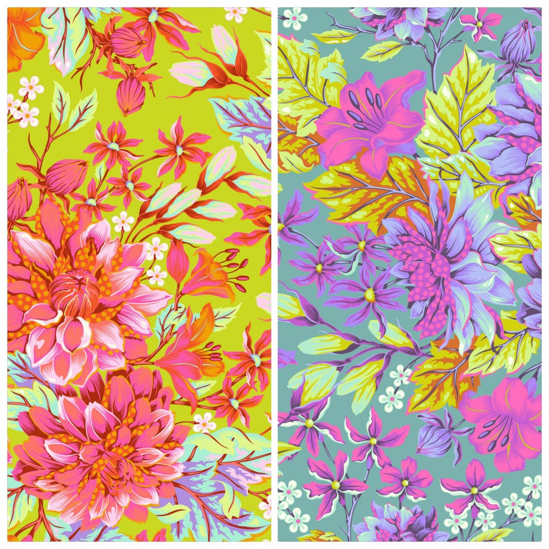 Hello Dahlia 108" Wide Back From Untamed by Tula Pink - in Yard ...