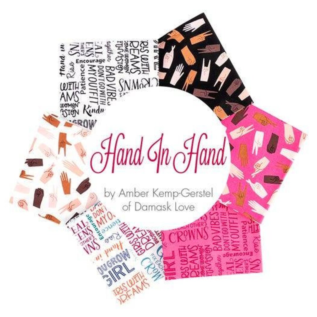 Hand in Hand by Amber Kemp-gerstel of Damask Love- Fat Quarter Bundle ...