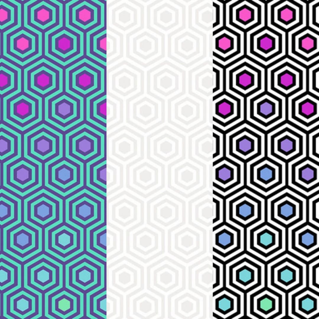 108" Wide Back Hexy XL From True Colors by Tula Pink - in 1 Yard ...