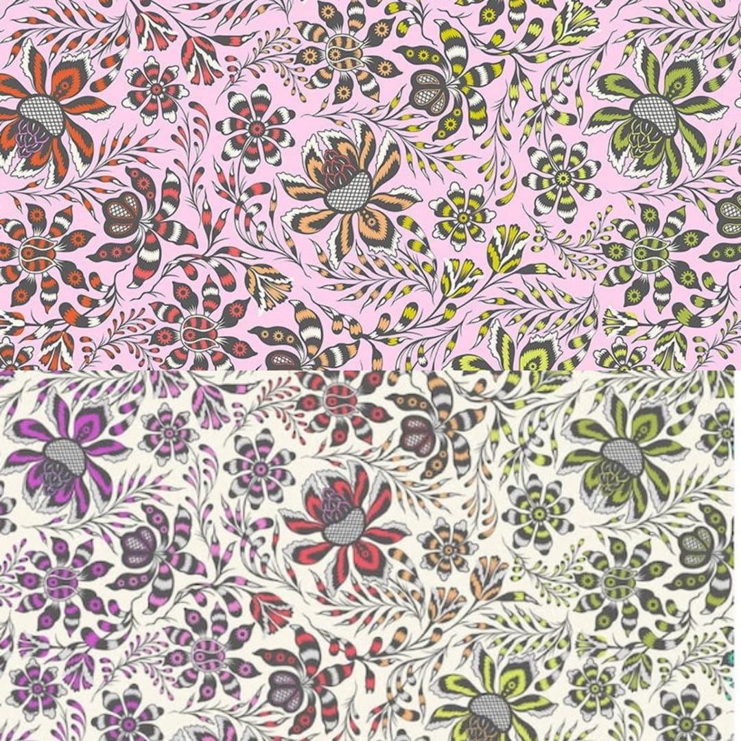 Super Wild Vine 108" Wide Backing From ROAR! by Tula Pink - in 1 Yard ...