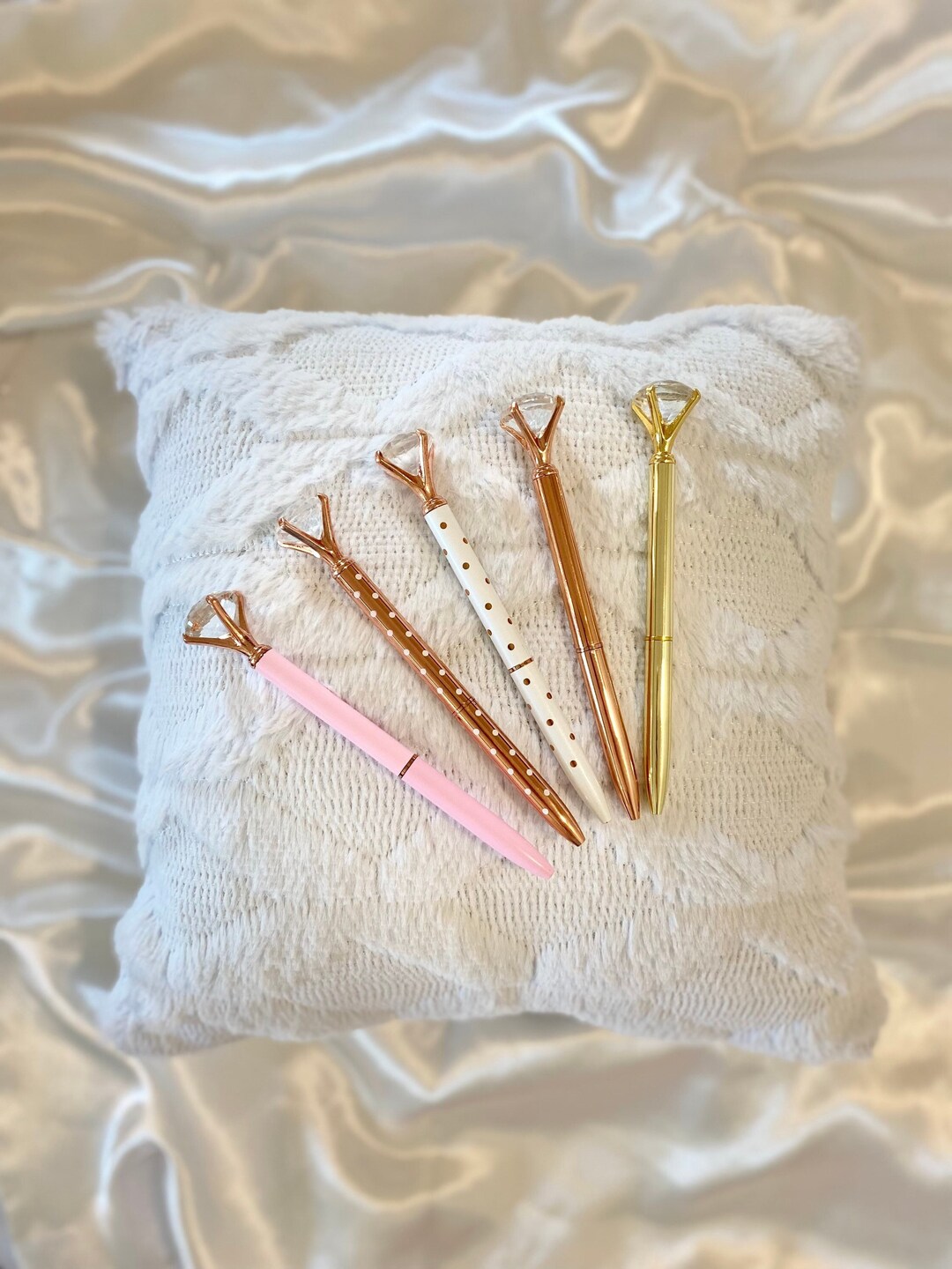 Customized Diamond Ballpoint Pen - Black Ink - Wedding - Bachelorette ...