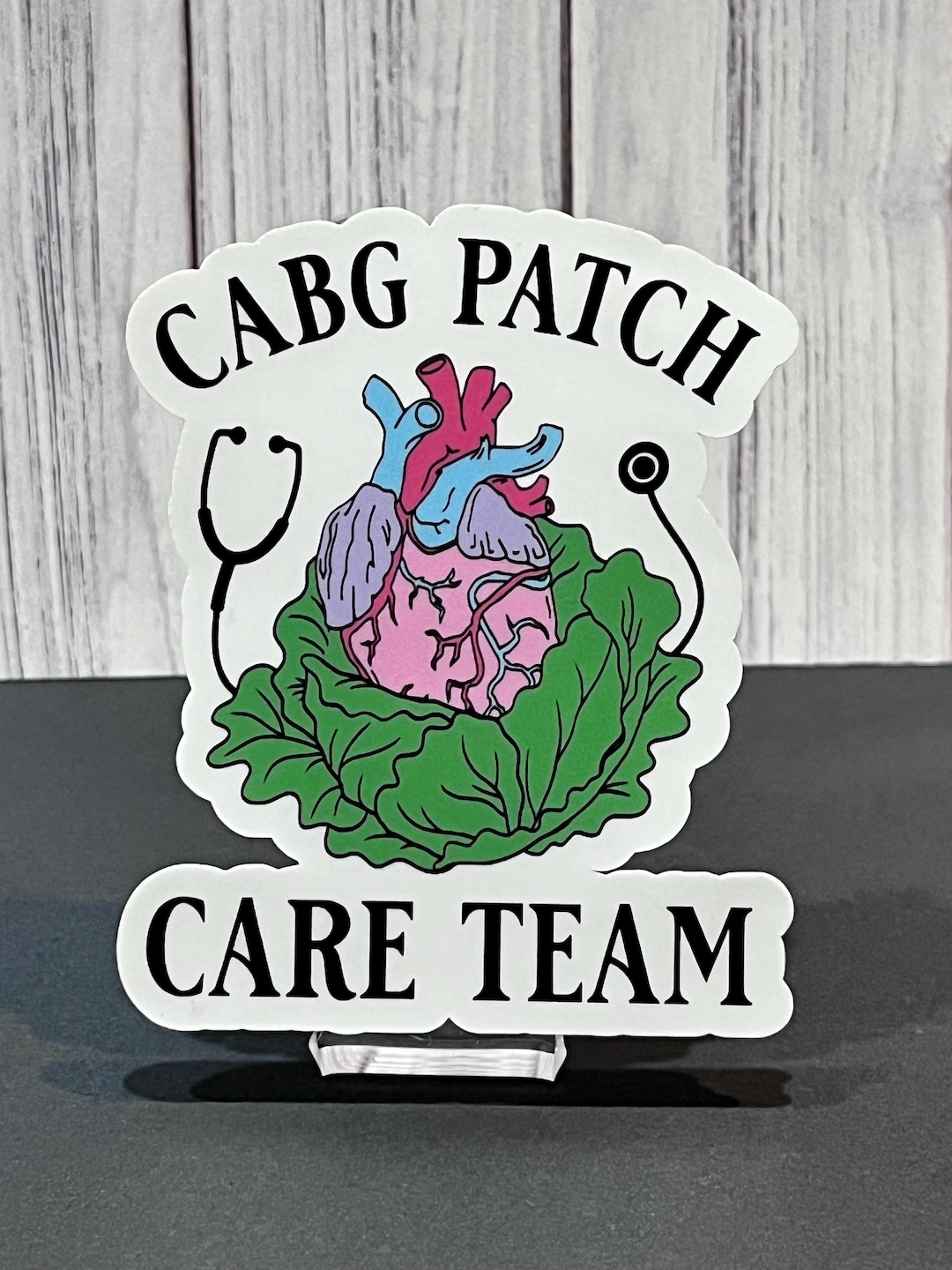 CABG Patch Care Team Vinyl Sticker for Laptop, Nurse Humor, Funny ...