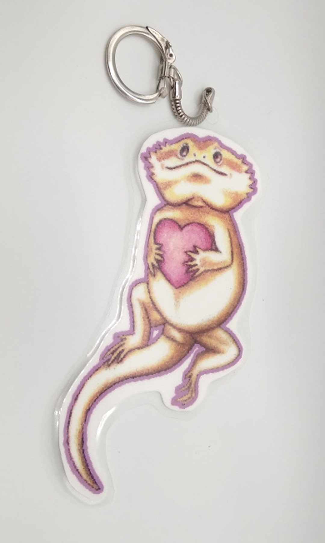 Bearded Dragon Keychain "i Heart You" - Etsy