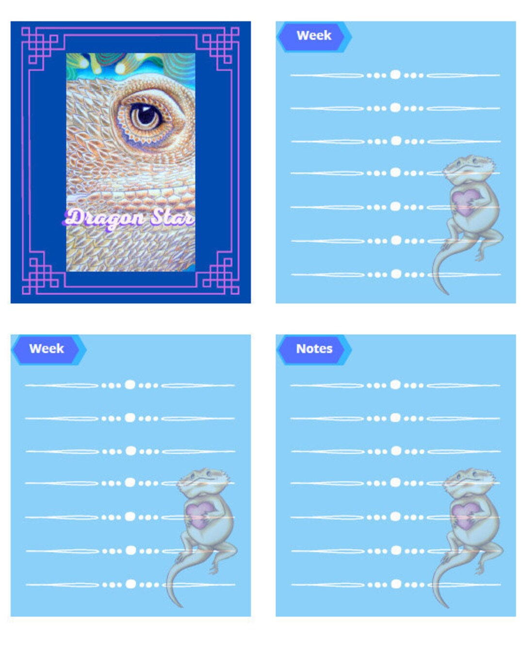 Printable Bearded Dragon Planner - Etsy