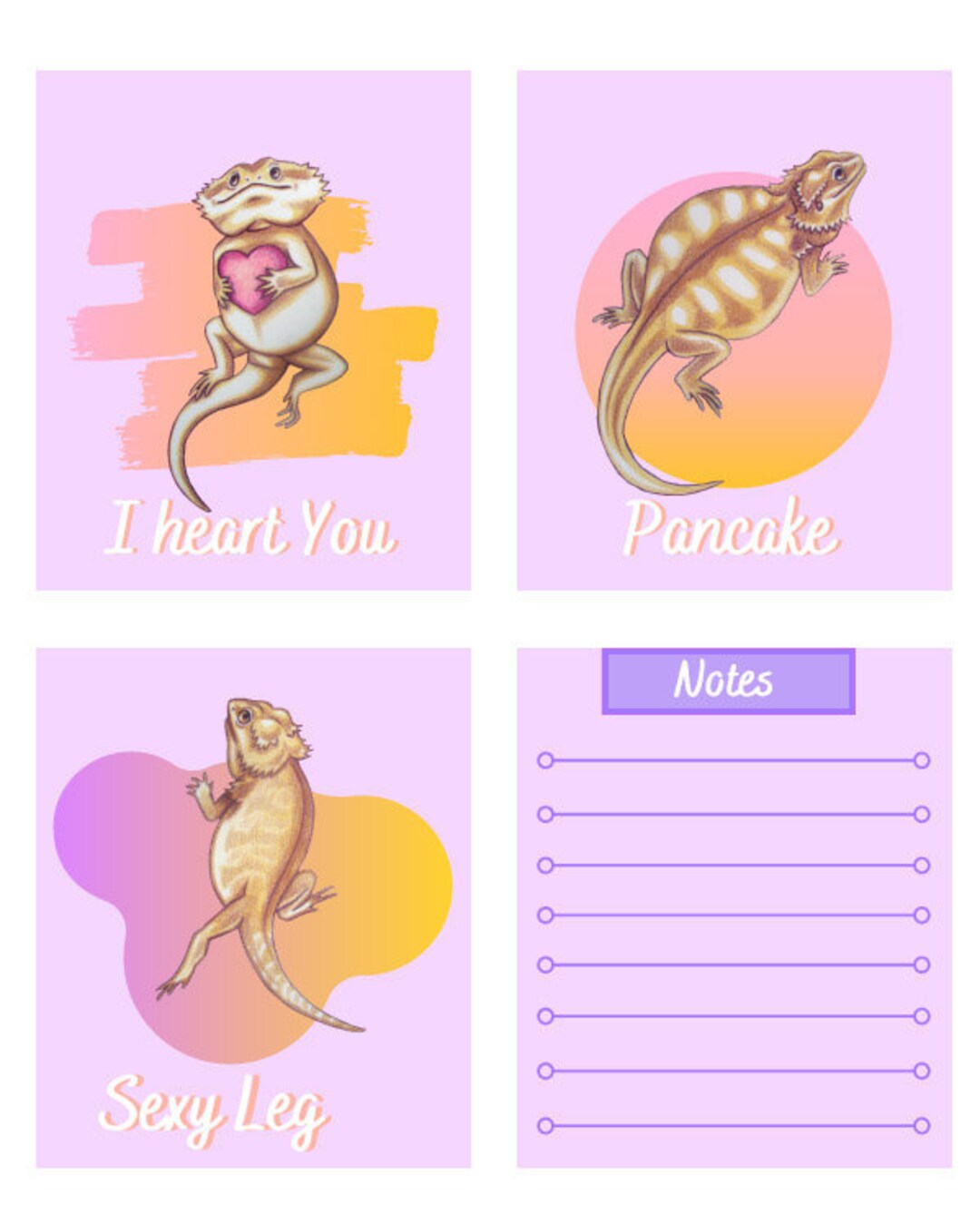 Printable Bearded Dragon Journal - Etsy