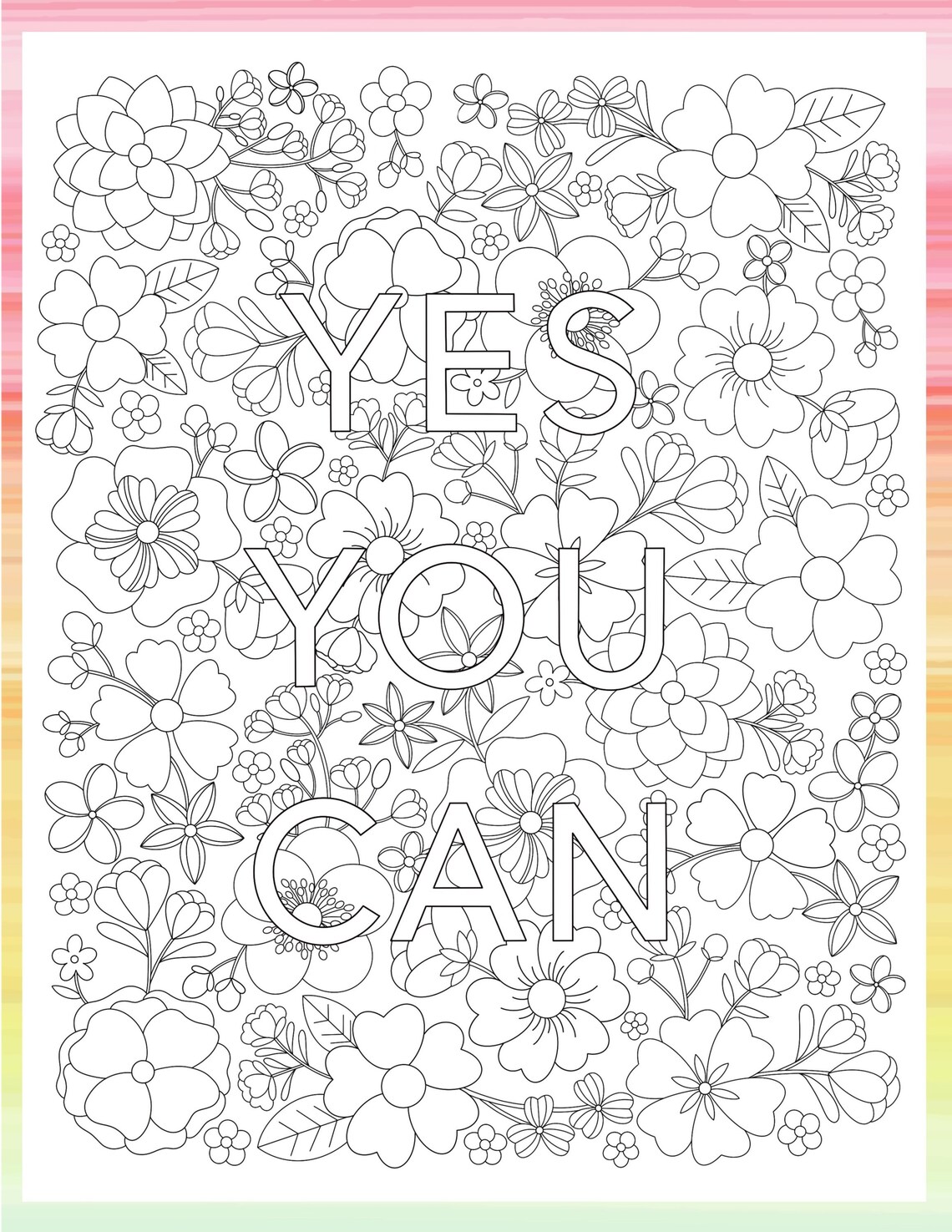 Positive Affirmations Coloring Pages For Adultsbeautiful