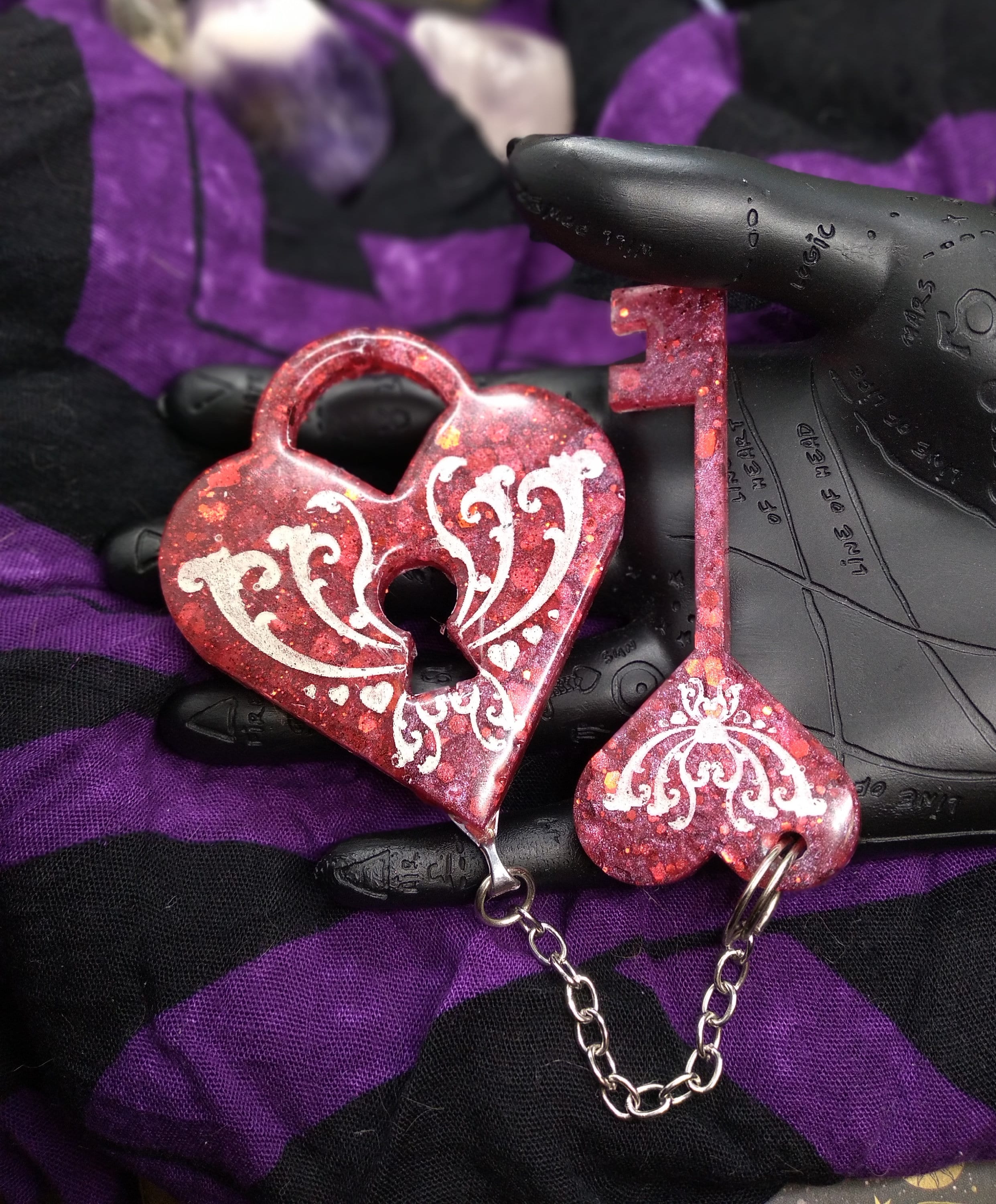 Antique Key And Heart Lock