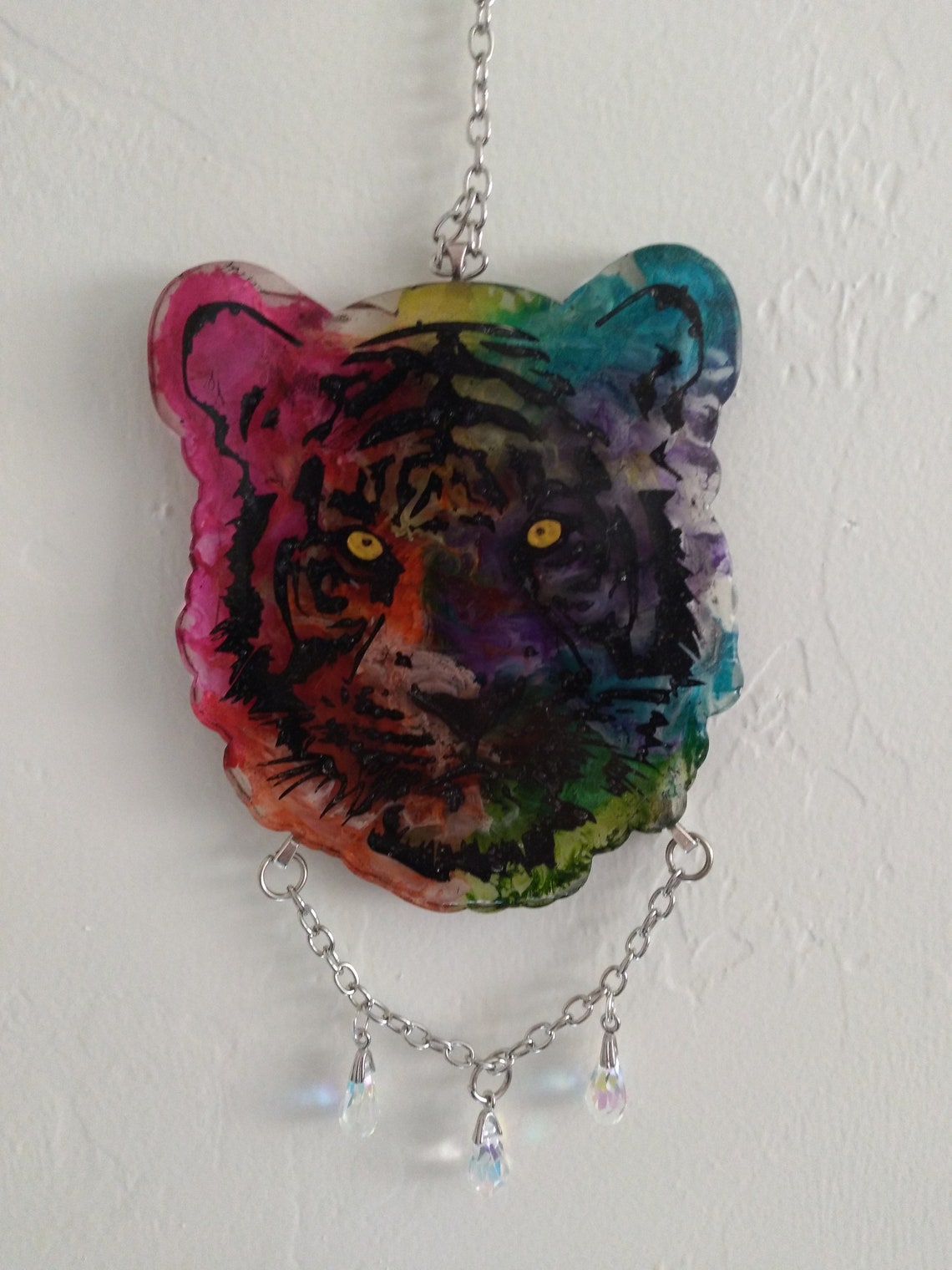Rainbow Tiger Wall Hanging - Etsy